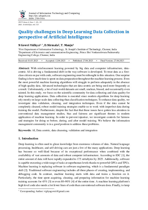 (PDF) Quality challenges in Deep Learning Data Collection in ...