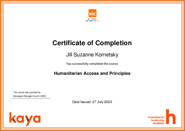 (PDF) Humanitarian Access and Principles