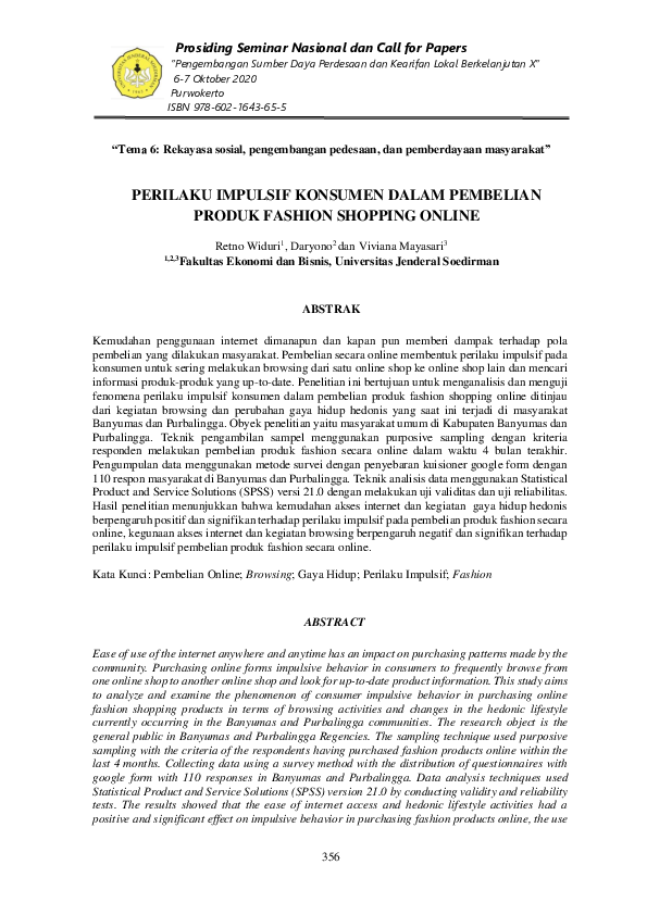 (PDF) Perilaku Impulsif Konsumen Dalam Pembelian Produk Fashion ...