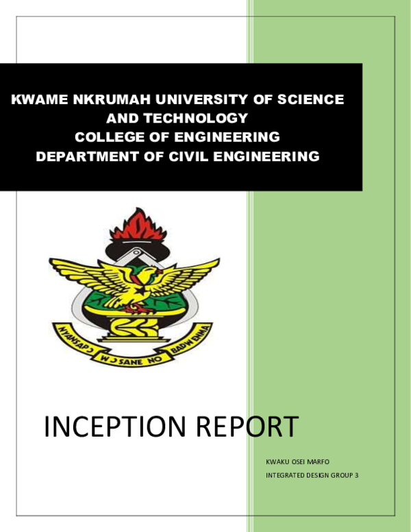 (PDF) INCEPTION REPORT ON A HIGHWAY SECTION IN A CIVIL CONTRACT