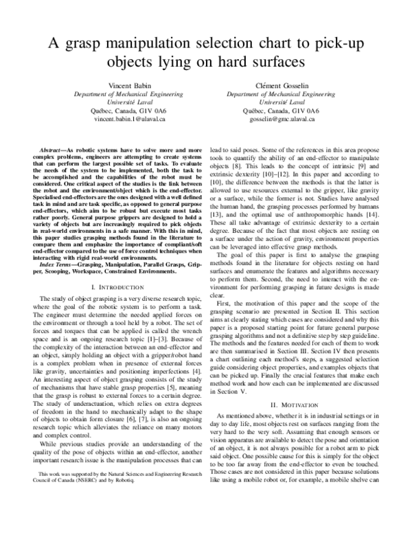 (PDF) A grasp manipulation selection chart to pick-up objects lying on hard surfaces