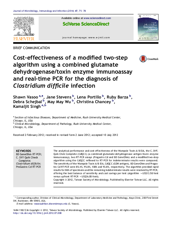 (PDF) Cost-effectiveness of a modified two-step algorithm using a ...