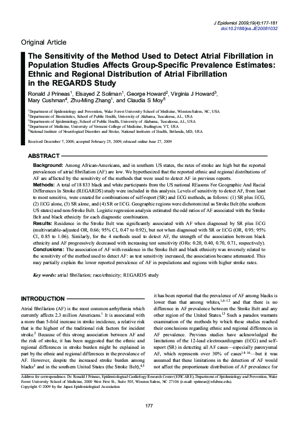 (PDF) The Sensitivity of the Method Used to Detect Atrial Fibrillation ...