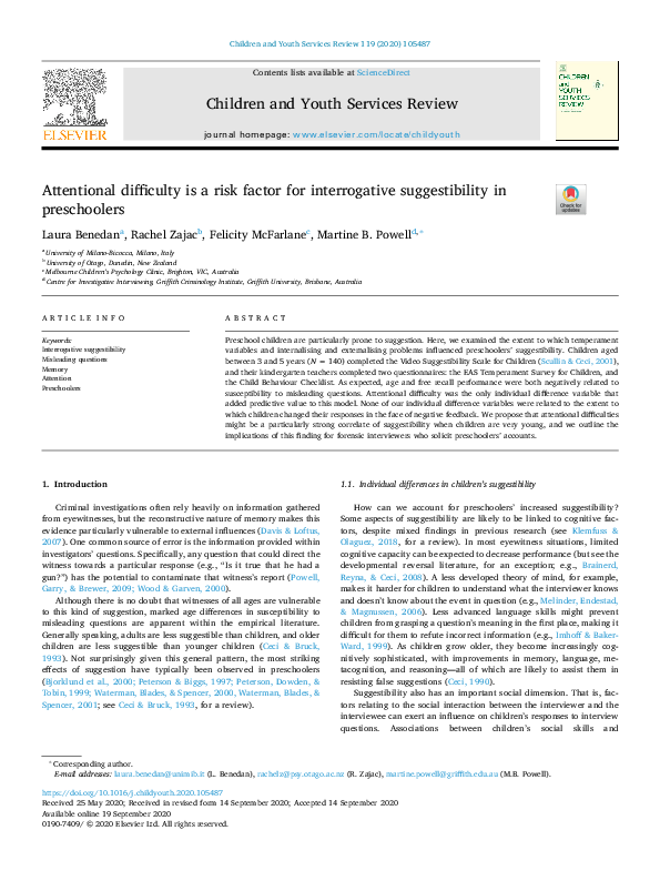 (PDF) Attentional difficulty is a risk factor for interrogative ...