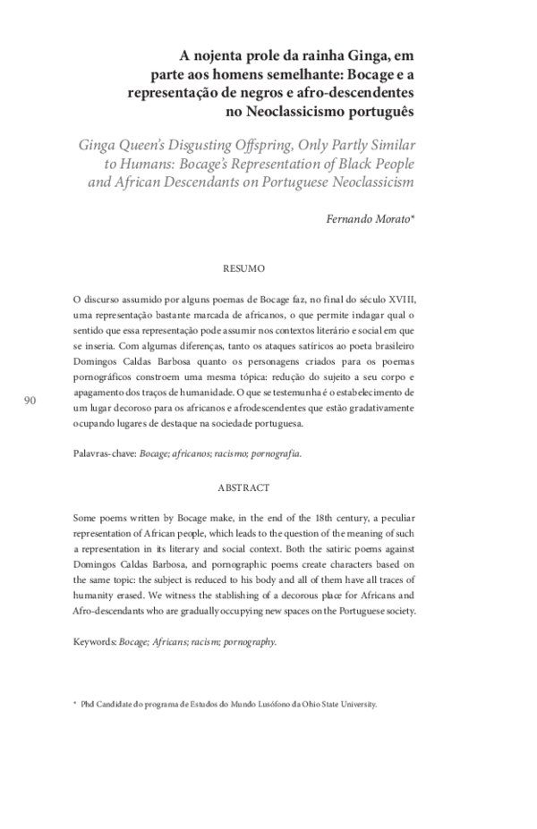 (PDF) A Nojenta Prole Da Rainha Ginga, Em Parte Aos Homens Semelhante ...