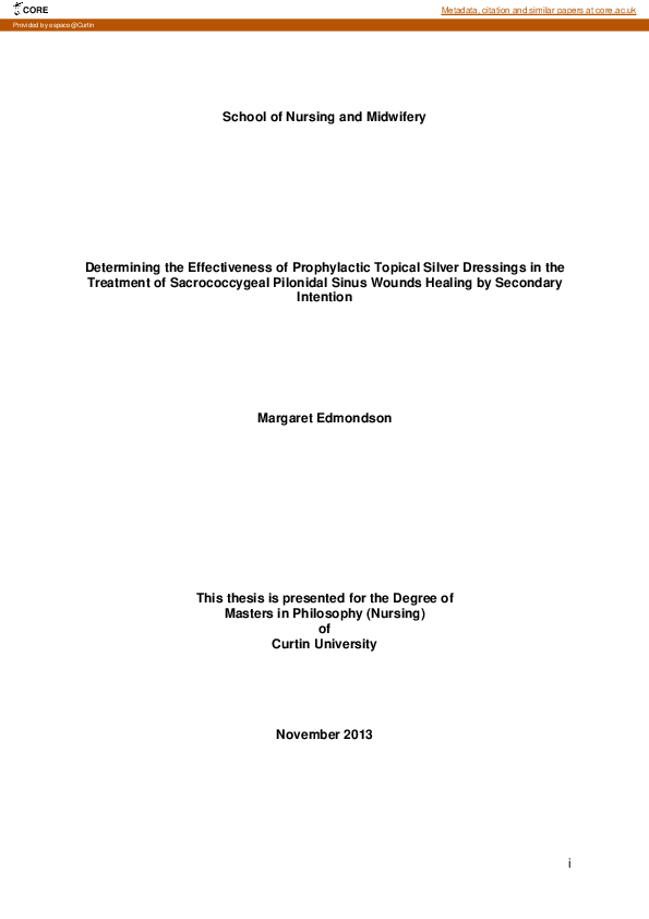 (PDF) Determining the effectiveness of prophylactic topical silver ...