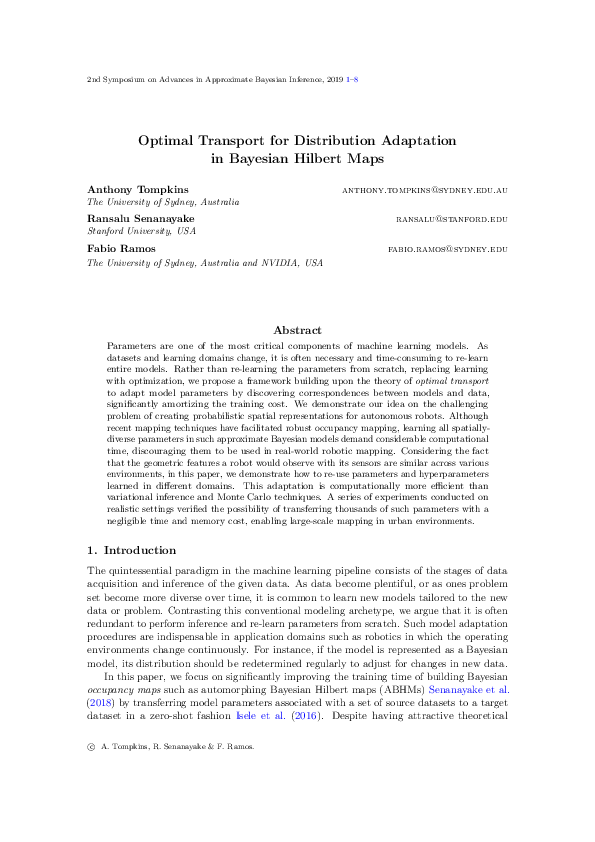 (PDF) Optimal Transport for Distribution Adaptation in Bayesian Hilbert ...