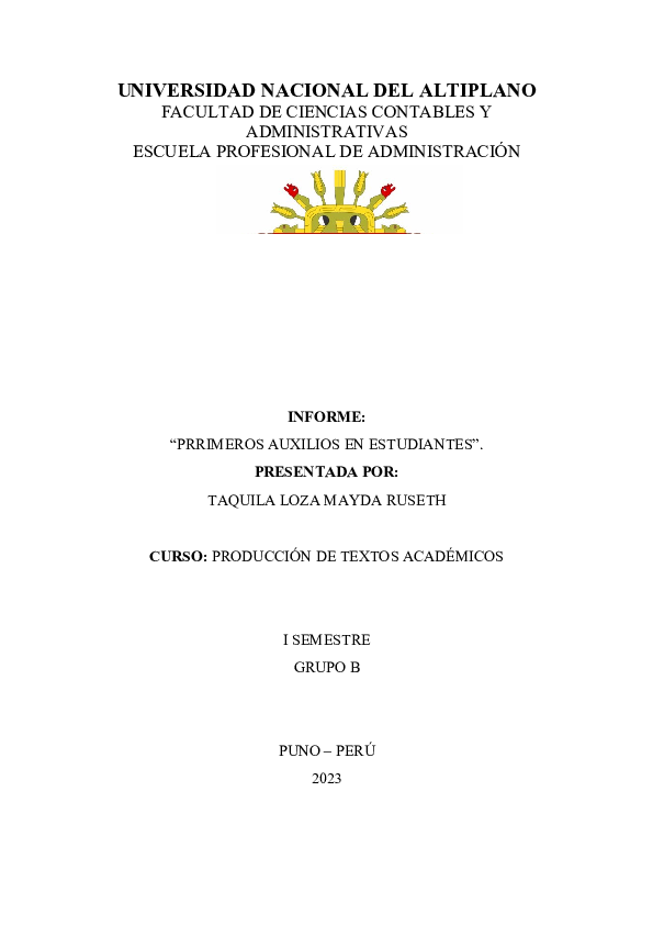 (DOC) UNIVERSIDAD NACIONAL DEL ALTIPLANO | Mayda Ruseth Taquila Loza ...