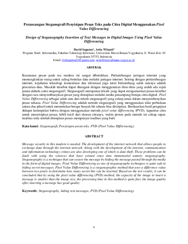(PDF) Perancangan Steganografi Penyisipanpesan Teks Pada Citra ...