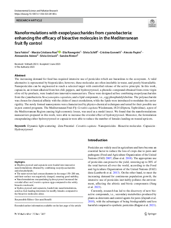 (PDF) Nanoformulations with exopolysaccharides from cyanobacteria: enhancing the efficacy of ...