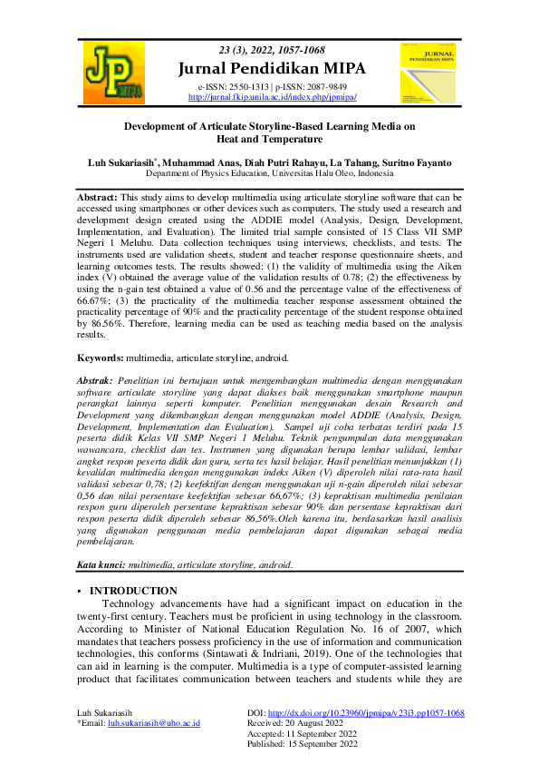 (PDF) Jurnal Pendidikan MIPA