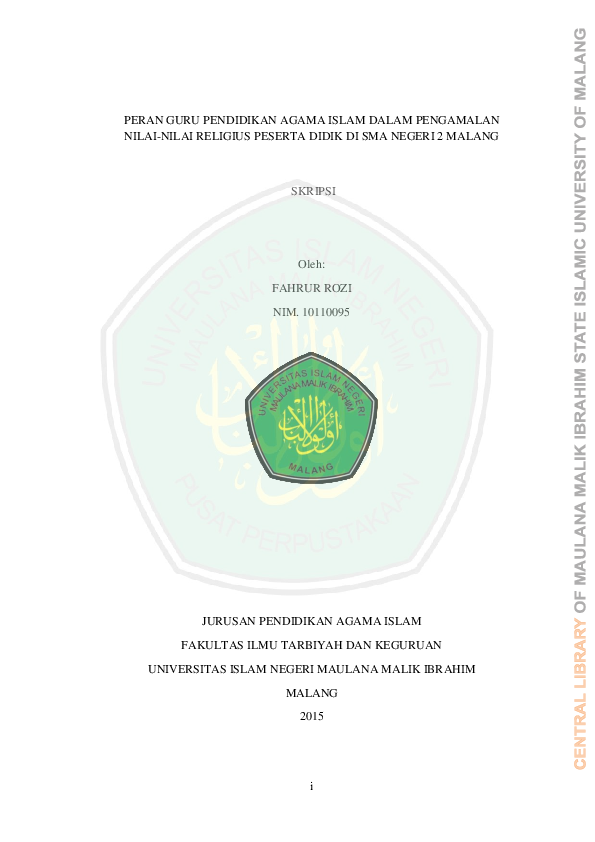 (PDF) Peran guru pendidikan agama Islam dalam pengamalan nilai-nilai religius peserta didik di ...