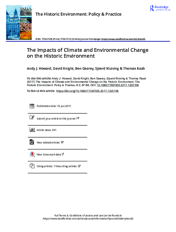 (PDF) The Impacts of Climate and Environmental Change on the Historic ...