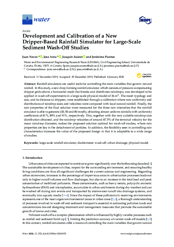 (PDF) Development and Calibration of a New Dripper-Based Rainfall Simulator for Large-Scale ...