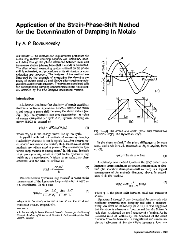 (PDF) Application of the strain-phase-shift method for the ...