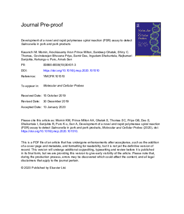 (PDF) Development of a novel and rapid polymerase spiral reaction (PSR ...