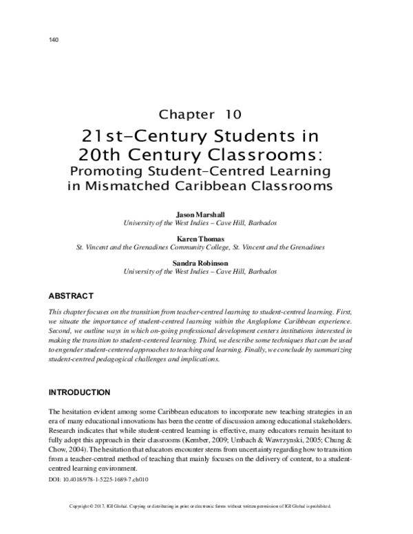 (PDF) 21st-Century Students in 20th Century Classrooms