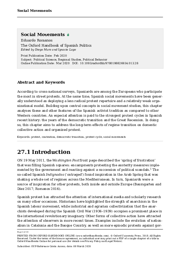 (PDF) Social Movements
