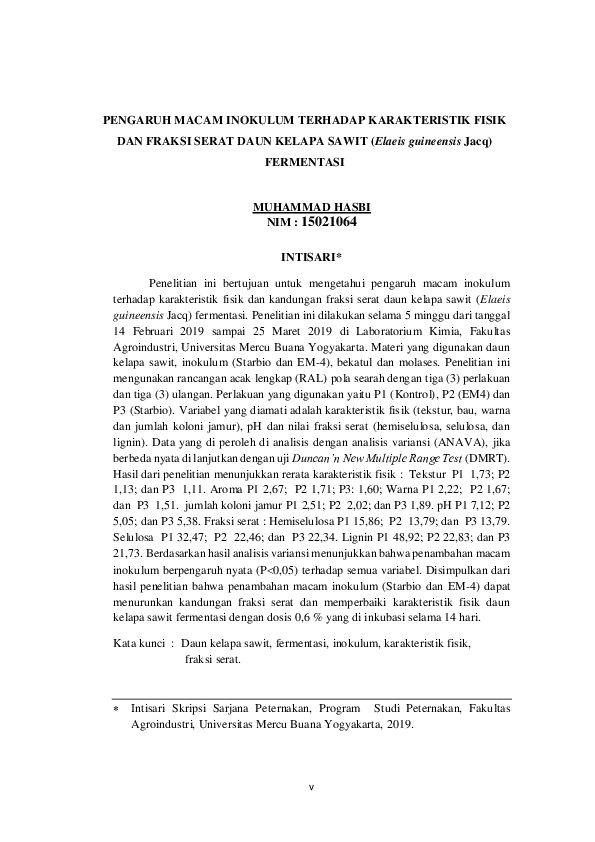 (PDF) PENGARUH MACAM INOKULUM TERHADAP KARAKTERISTIK FISIK DAN FRAKSI SERAT DAUN KELAPA SAWIT ...
