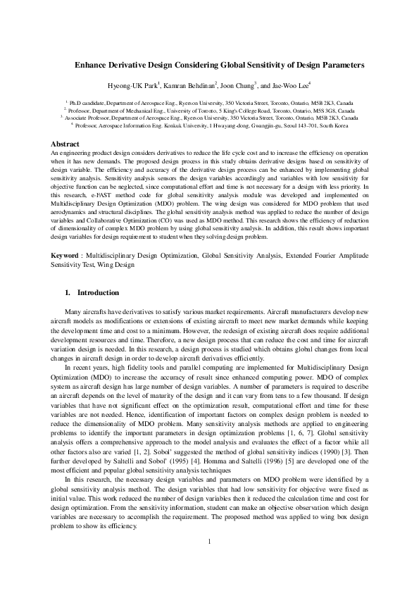 (PDF) Enhance Derivative Design Considering Global Sensitivity of ...