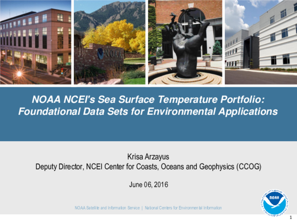 (PDF) NOAA NCEI's Sea Surface Temperature Portfolio: Foundational Data ...