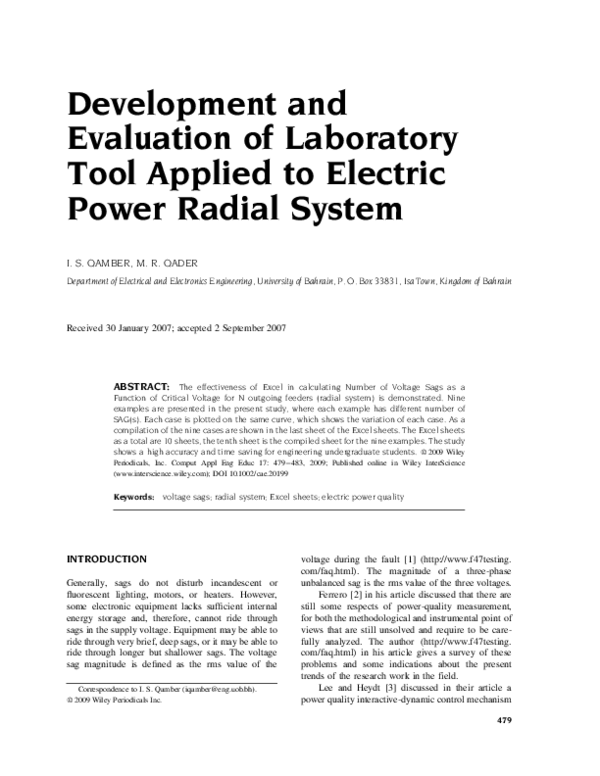 (PDF) Development and evaluation of laboratory tool applied to electric ...