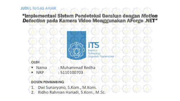 (PDF) Implementasi Sistem Pendeteksi Gerakan Dengan Motion Detection Pada Kamera Video ...
