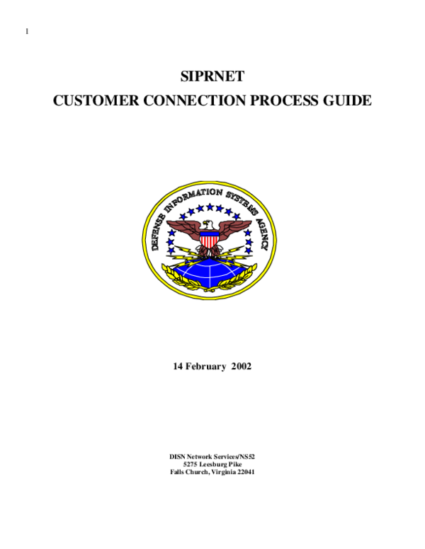 (PDF) SIPRNET Customer Connection Process Guide