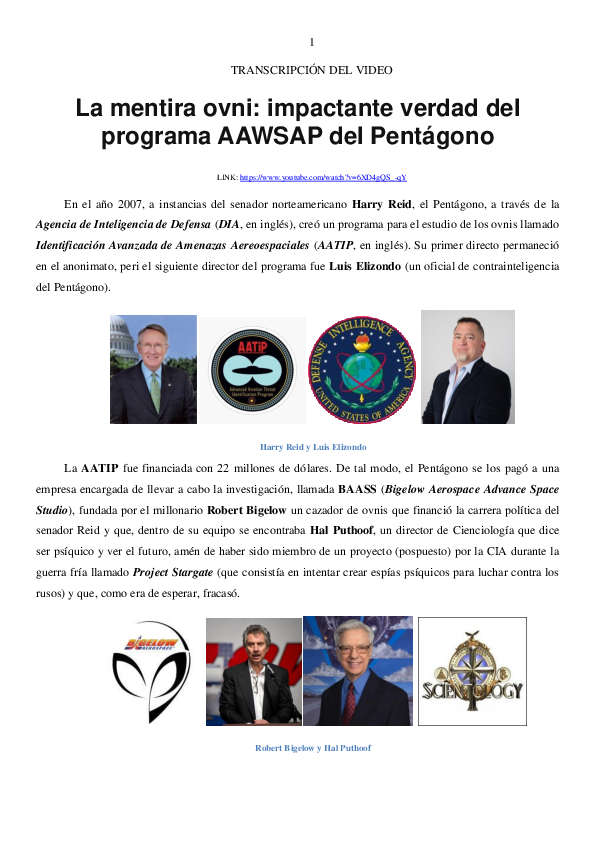 (PDF) La mentira ovni: impactante verdad del programa AAWSAP del Pentágono