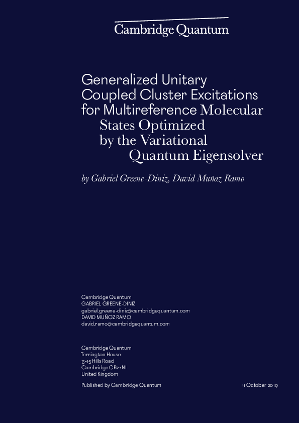 (PDF) Generalized unitary coupled cluster excitations for ...