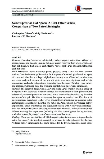 (PDF) Sweet Spots for Hot Spots? A Cost-Effectiveness Comparison of Two ...