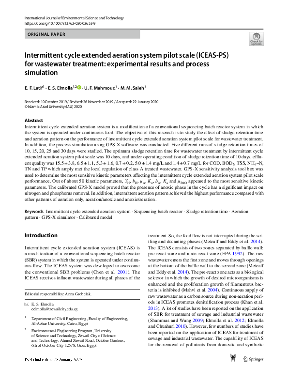 (PDF) Intermittent cycle extended aeration system pilot scale (ICEAS-PS ...
