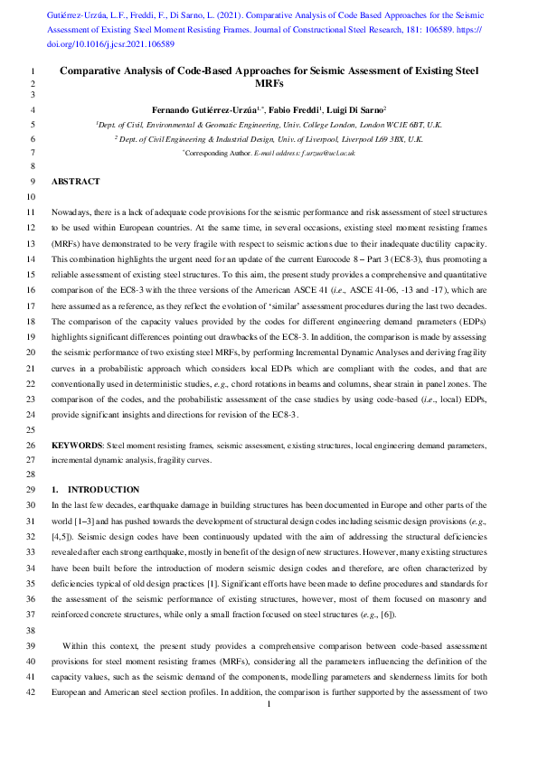 (PDF) Comparative analysis of code-based approaches for seismic ...