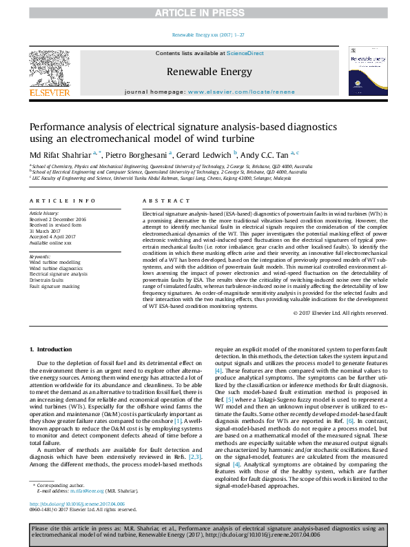 (PDF) Performance analysis of electrical signature analysis-based ...