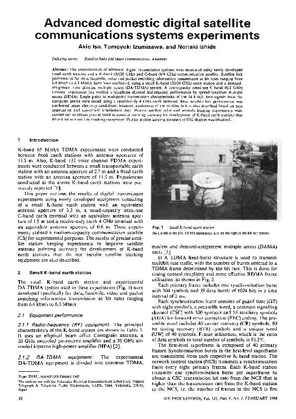 (PDF) Advanced domestic digital satellite communications systems ...