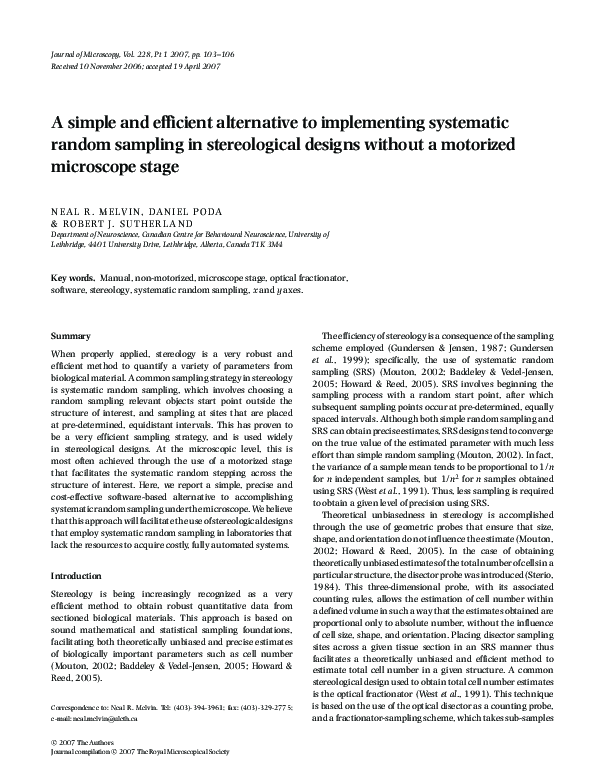 (PDF) A simple and efficient alternative to implementing systematic random sampling in ...