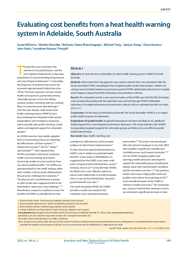 (PDF) Evaluating cost benefits from a heat health warning system in ...