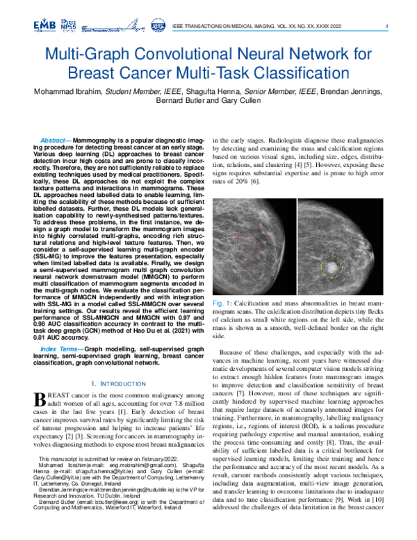 (PDF) Multi-Graph Convolutional Neural Network for Breast Cancer Multi-Task Classification