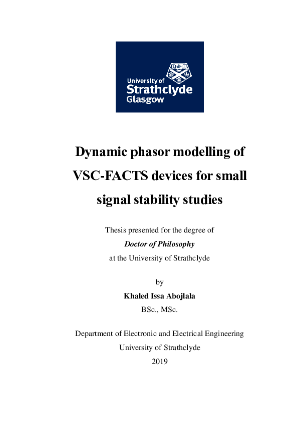 (PDF) Dynamic phasor modelling of VSC FACTS devices for small signal stability studies | Khaled ...