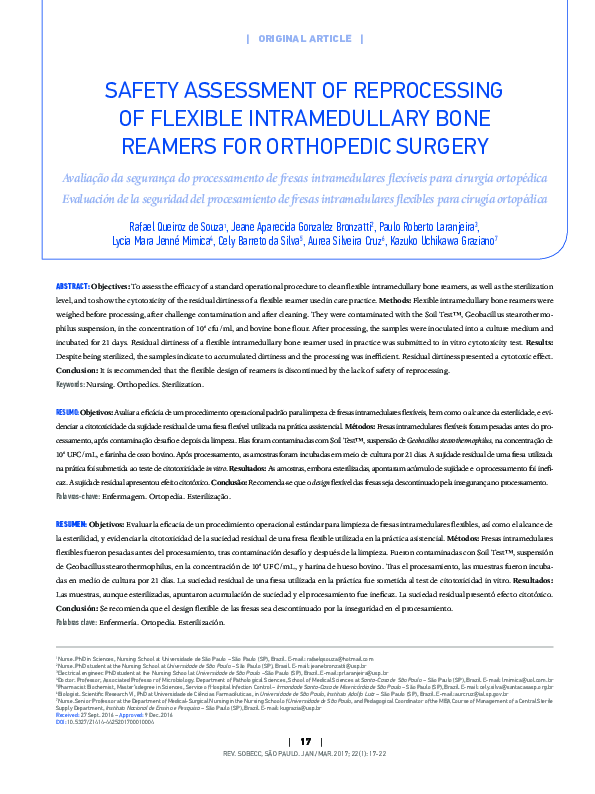 (PDF) Safety assessment of reprocessing of flexible intramedullary bone ...