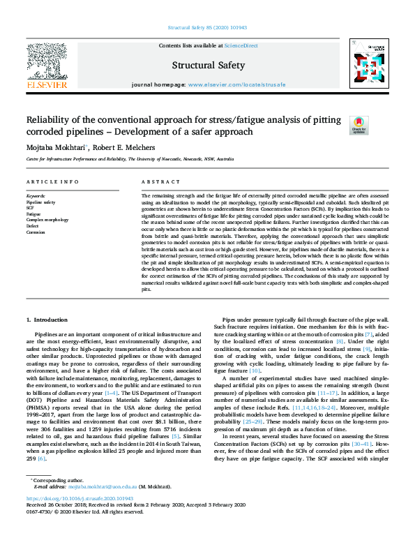 (PDF) Reliability of the conventional approach for stress/fatigue ...