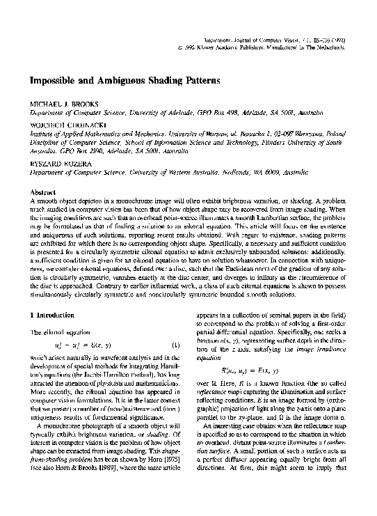 (PDF) Impossible and ambiguous shading patterns