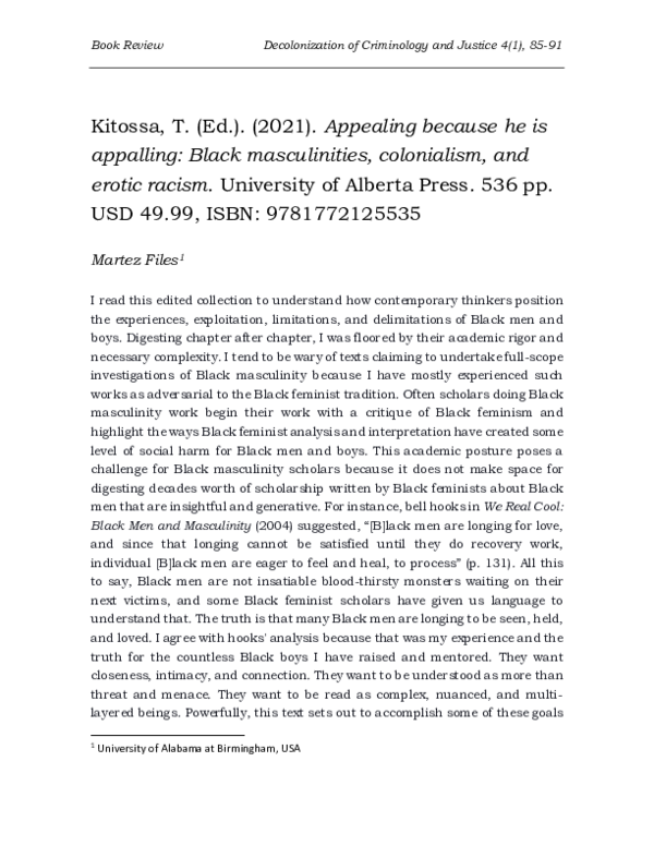 (PDF) Kitossa, T. (Ed.). (2021). Appealing because he is appalling ...