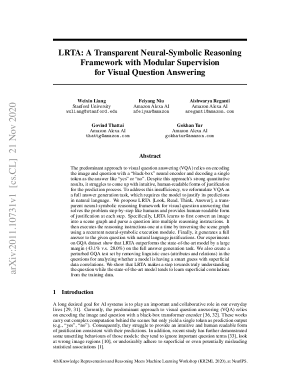 (PDF) LRTA: A Transparent Neural-Symbolic Reasoning Framework with Modular Supervision for ...