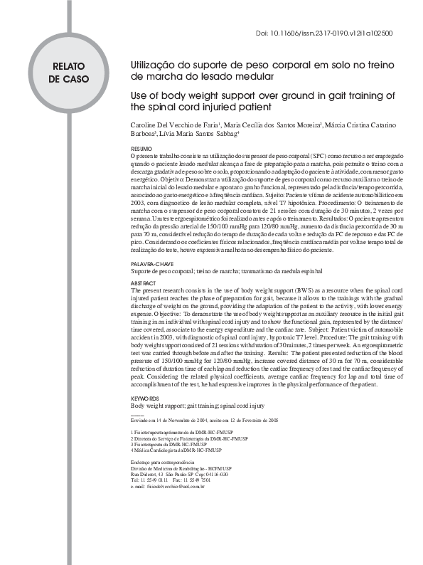 (PDF) Utilização do suporte de peso corporal em solo no treino de ...