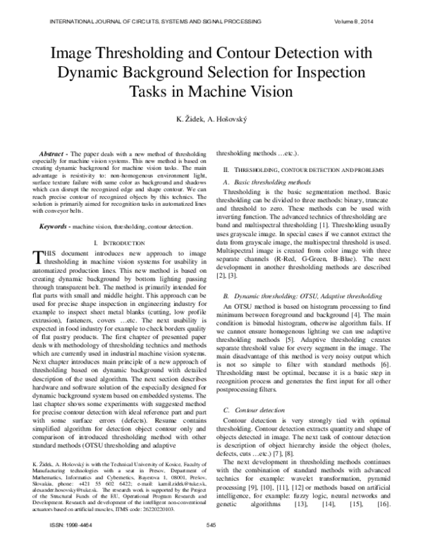 (PDF) Image Thresholding and Contour Detection with Dynamic Background Selection for Inspection ...