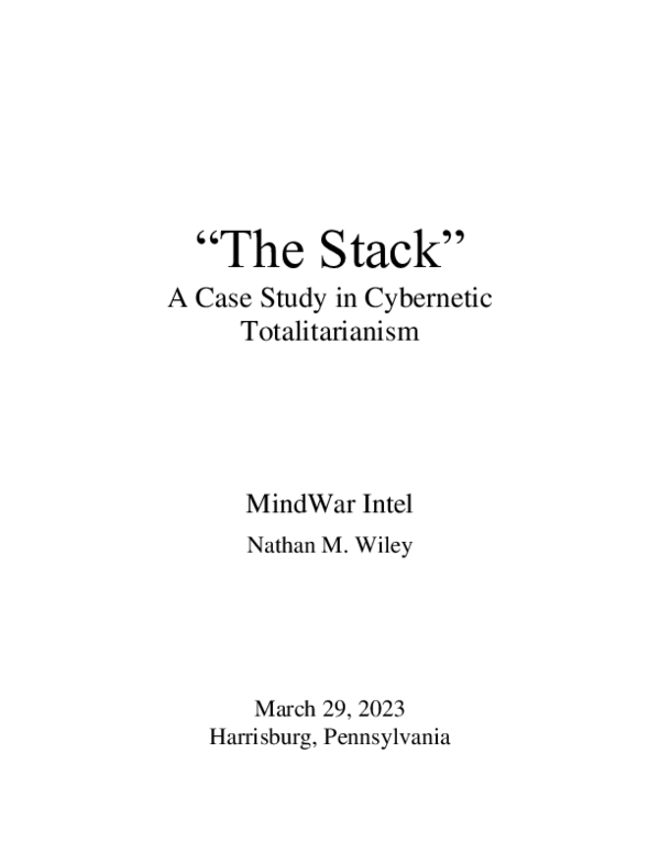 (PDF) “The Stack”: A Case Study in Cybernetic Totalitarianism