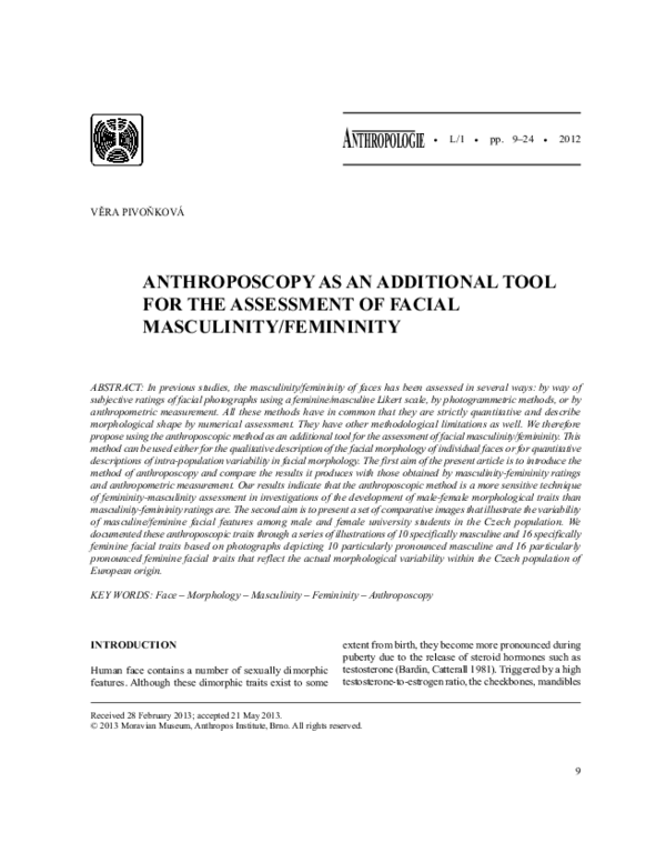 (PDF) Anthroposcopy as an Additional Tool for the Assessment of Facial ...