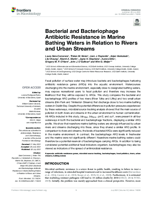 (PDF) Bacterial and Bacteriophage Antibiotic Resistance in Marine ...