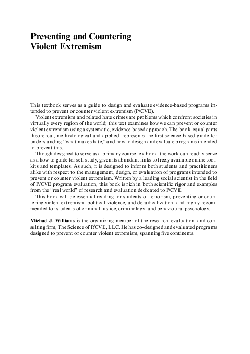 (PDF) Preventing and Countering Violent Extremism